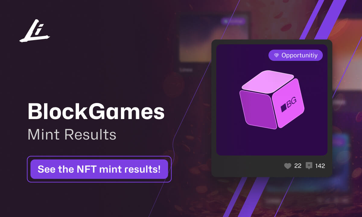 BlockGames Crypto Project: NFT Mint Results | Linity